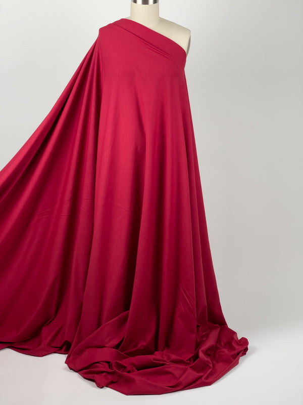 Organic Slub Cotton Jersey - Ruby Red - FitsSewWell